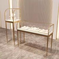 China High Grade Solid Wood Jewelry Display with Tempered Glass Door & LED for sale