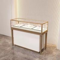 China High Grade Solid Wood Jewelry Display with Tempered Glass Door & LED for sale