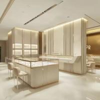 China Commercial Wooden Jewelry Display Case with Glass Window for Store Interior for sale