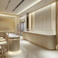 China Commercial Wooden Jewelry Display Case with Glass Window for Store Interior for sale