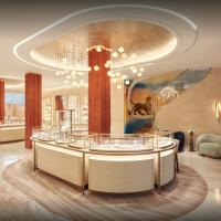 China Luxury Wood Body Jewelry Showcase with Glass Display Area for Shop Fitting for sale