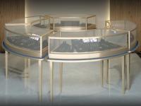 China Luxury Wood Body Jewelry Showcase with Glass Display Area for Shop Fitting for sale
