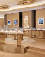China Fashion Compact Jewelry Display Case Wood Metal Glass Boutique Store Furniture for sale