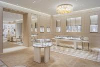 China Sleek Jewelry Shop Display Cabinet Metal Structure Wooden Base Transparent Glass Case for sale
