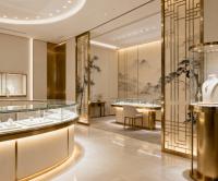 China High Grade Freestanding Jewelry Cabinet Solid Wood Metal Glass Retail Display Showcase for sale