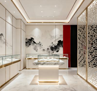 China High End Glass Jewelry Showcase with Lock Stainless Steel Frame Jewelry Shop Display for sale