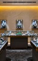 China Floor Standing Glass Jewelry Display Cabinet Stainless Steel Frame Commercial Use for sale