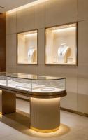 China Wooden Glass Jewelry Display Stand Table Top Small Jewelry Cabinet Glass Cover for sale