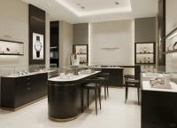 China Commercial Jewelry Display Furniture Custom Design Glass Stainless Steel Wood for sale