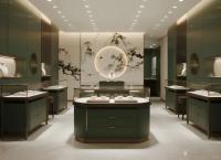 China Premium Jewelry Exhibition Display Cabinet Glass Wood Stainless Steel with LED for sale