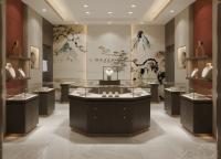 China Premium Jewelry Exhibition Display Cabinet Glass Wood Stainless Steel with LED for sale