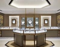 China LED Light Jewelry Display Cabinet Metal Wood Glass Showcase for Retail Jewellery Store for sale