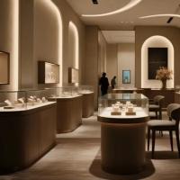 China Bright LED Jewelry Wall Cabinet Metal Wooden Transparent Glass Display Showcase for sale