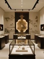 China Factory Custom Jewelry Display Cabinet Solid Wood Metal Tempered Glass Showcase for sale