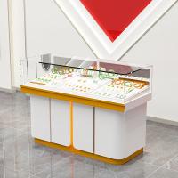 China Elegant Wooden Jewelry Showcase with Glass Sides for Retail Display for sale