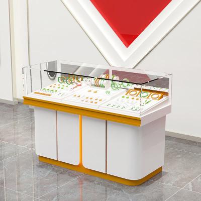 China Elegant Wooden Jewelry Showcase with Glass Sides for Retail Display for sale