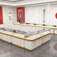 China Elegant Wooden Jewelry Showcase with Glass Sides for Retail Display for sale