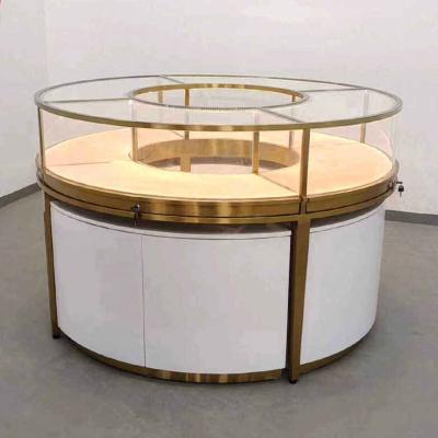 China Stylish Wood Jewelry Showcase with Glass Shelf for Jewelry Retail Store for sale