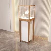 China Modern Wood & Glass Jewelry Display Case with Lockable Glass Front for sale