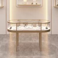 China Modern Wood & Glass Jewelry Display Case with Lockable Glass Front for sale