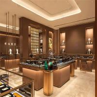 China Luxury Jewelry Store Display Cabinet Made of Wood and Transparent Glass for sale