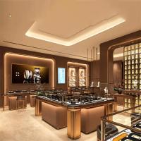 China Luxury Jewelry Store Display Cabinet Made of Wood and Transparent Glass for sale