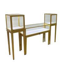 China Elegant Wood Jewelry Display Case with Glass Shelving for Store Interior for sale