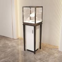 China Elegant Wood Jewelry Display Case with Glass Shelving for Store Interior for sale