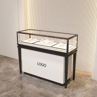 China Elegant Wood Jewelry Display Case with Glass Shelving for Store Interior for sale
