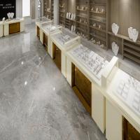 China Premium Wooden Jewelry Display Case with Tempered Glass Shelving & LED Lighting for sale
