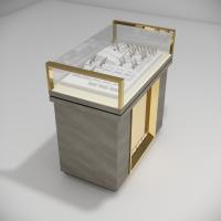 China Premium Wooden Jewelry Display Case with Tempered Glass Shelving & LED Lighting for sale