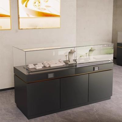 China High Quality Wooden Jewelry Showcase with Glass Sides for Retail Display for sale