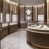 China Modern Wood & Glass Jewelry Display Furniture for Luxury Boutique for sale
