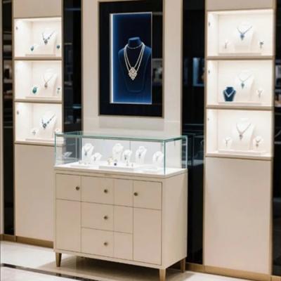 China Custom Size Wood Jewelry Display Cabinet with Glass Front for Jewelry Shop for sale