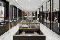 China Luxury Wooden Jewelry Cabinet with Glass Display Section & Lock System for sale