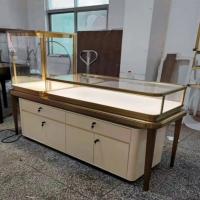 China Customized High-End Luxury Glass Jewelry Showcase with LED Lighting for Store Display Cabinet for sale