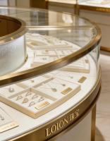 China Luxury Jewelry Store Display Showcase for Sale Display Cabinet Jewels Mall Counter Jewelry Kiosk Tempered Glass Jewelry Case for sale