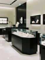 China High Luxury Black Glass Jewelry Cabinet with LED Lighting for Jewelry Shop Decoration for sale