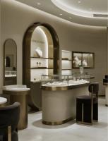 China Custom Glass Lockable Jewellery Display Cabinet with Led Lighting for Jewelry Shop for sale