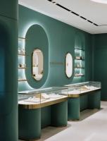 China Custom Glass Lockable Jewellery Display Cabinet with Led Lighting for Jewelry Shop for sale