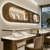 China High End Jewelry Antique Italian Display Cabinet Glass Counter Design for Jewellery Shop Furniture for sale