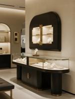 China Modern Jewellery Store Wall-mounted Cabinet Lockable Jewelry Shop Glass Front Showcase for sale