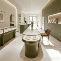China Luxury Wooden Jewellery Cabinet Diamond Display Counter with LED for Jewelry Shop for sale
