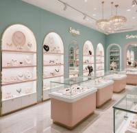 China Customized Decor Jewellery Shop Front Jewelry Display Showcase with Lock for sale