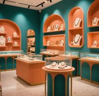 China Customized Decor Jewellery Shop Front Jewelry Display Showcase with Lock for sale