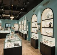 China Customized Decor Jewellery Shop Front Jewelry Display Showcase with Lock for sale