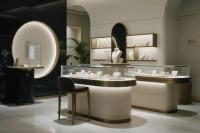 China High End Jewellery Shop Interior Design Vitrine Jewelry Display Showcase Boutique Front Display Cabinet for sale