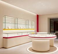 China Luxury Modern Jewelry Store Interior Design Plywood Jewelry Front Showcases for Retail Shops and Shopping Malls for sale