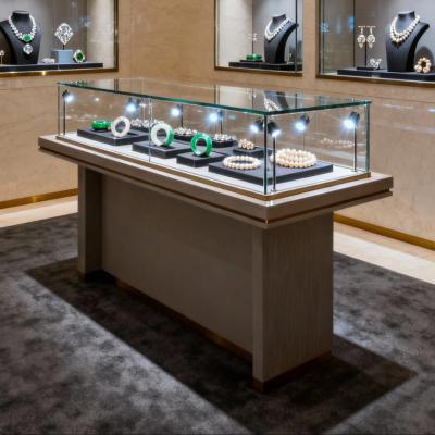 China Customized Jewelry Shop Furniture Glass Jewelry Display Showcase for Jewellery Counter Display for sale
