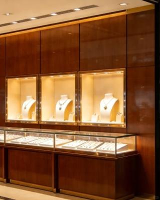 China LED-Lit Glass Jewelry Showcase Display for Interior Design Elegant Glass Jewellery Showcase for sale
